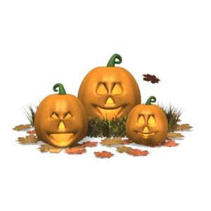 Jack O Lanterns With Leaves | 3D Animated Clipart for PowerPoint ...