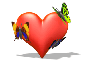 Butterfly Resting On Heart | 3D Animated Clipart for PowerPoint ...