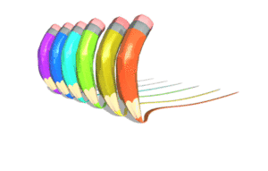 Colored Pencils Writing | 3D Animated Clipart for PowerPoint ...