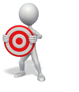 3D Stick Figure Holding Target | 3D Animated Clipart for PowerPoint ...