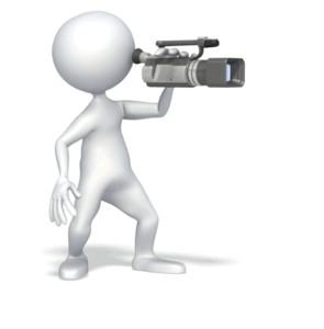 Stick Figure with Digital Video Camera | 3D Animated Clipart for ...