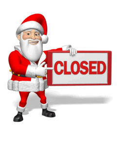 Santa points to Closed Sign | 3D Animated Clipart for PowerPoint ...