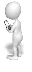 Stick Figure Texting on Smart Phone | 3D Animated Clipart for ...