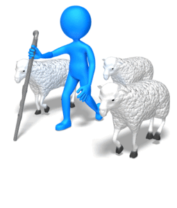 Stick Figure Shepherding Sheep | 3D Animated Clipart for PowerPoint ...