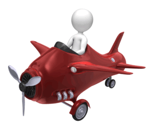 Stick Figure In Plane | 3D Animated Clipart for PowerPoint ...