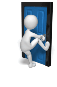 Stick Figure Pulling On Door | 3D Animated Clipart for PowerPoint ...