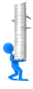 Carrying Tall Stack of Files | 3D Animated Clipart for PowerPoint ...