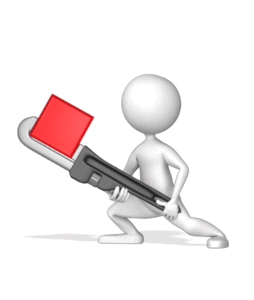 Stick Figure Loosening With Wrench | 3D Animated Clipart for PowerPoint ...