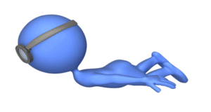 Figure Flying Through The Air | 3D Animated Clipart for PowerPoint ...