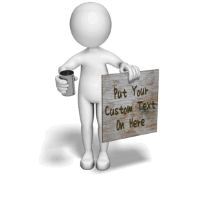 Beggar Holding Can and Sign Text | 3D Animated Clipart for PowerPoint ...