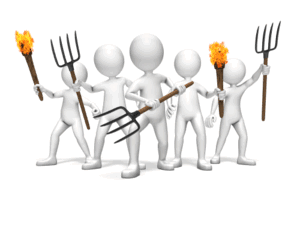 Group Torches Pitchforks | 3D Animated Clipart for PowerPoint ...