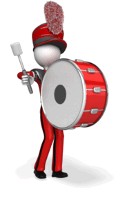 Marching Bass Drum Player | 3D Animated Clipart for PowerPoint ...