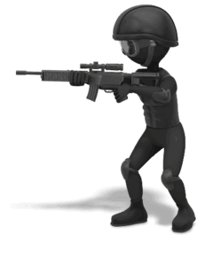 Swat Figure Sweeping Combat | 3D Animated Clipart for PowerPoint ...