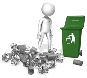 Figure Picking Up Trash | 3D Animated Clipart for PowerPoint ...