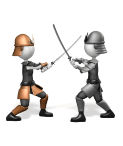Samurais Sword Fighting | 3D Animated Clipart for PowerPoint ...