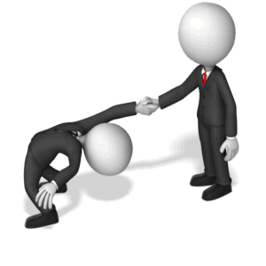 Bending Over Backwards Handshake | 3D Animated Clipart for PowerPoint ...