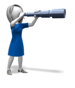 Woman Searching Scope | 3D Animated Clipart for PowerPoint ...