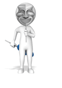 Figure Putting On Different Masks | 3D Animated Clipart for PowerPoint ...