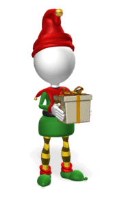 Elf Shake Present | 3D Animated Clipart for PowerPoint - PresenterMedia.com