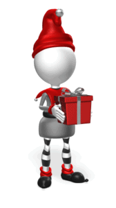 Elf Shake Present | 3D Animated Clipart for PowerPoint - PresenterMedia.com