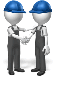 Construction Workers Shaking Hands | 3D Animated Clipart for PowerPoint ...
