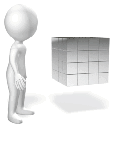 Figure Grab Cube Stand Out | 3D Animated Clipart for PowerPoint ...