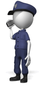 Guard on Walkie Talkie Looking Left | 3D Animated Clipart for ...