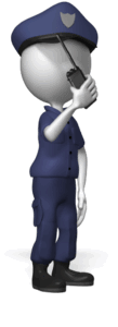 Guard on Walkie Talkie Looking Right | 3D Animated Clipart for ...