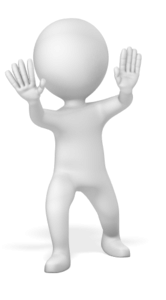 Figure Pounding On Invisible Barrier | 3D Animated Clipart for ...