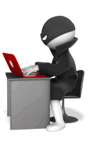 Thief At Computer | 3D Animated Clipart for PowerPoint - PresenterMedia.com