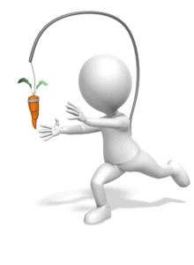figure chasing dangling carrot anim PowerPoint animation