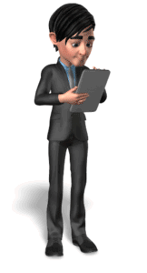 Brad Working On Tablet | 3D Animated Clipart for PowerPoint ...