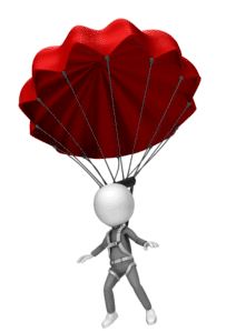 Floating Down In Parachute | 3D Animated Clipart for PowerPoint ...