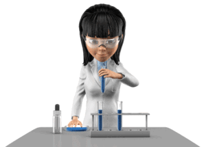 Scientist Woman Testing Solution | 3D Animated Clipart for PowerPoint ...