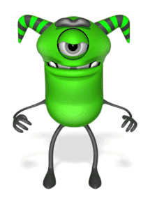 angry monster pointing