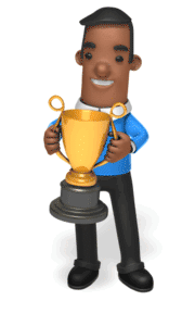 Biz Man Proud Of Trophy | 3D Animated Clipart for PowerPoint ...