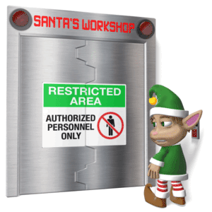Christmas Elf Male Security Door | 3D Animated Clipart for PowerPoint ...