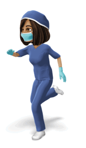 Medical Woman Scrubs Run | 3D Animated Clipart for PowerPoint ...