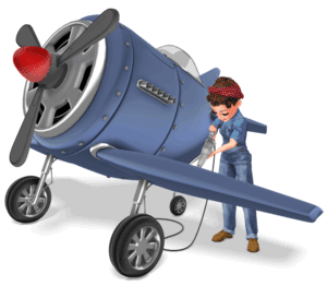Rosie Riveting Plane | 3D Animated Clipart for PowerPoint ...