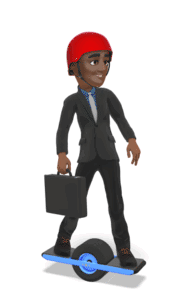 riding one wheel | animation | PresenterMedia.com