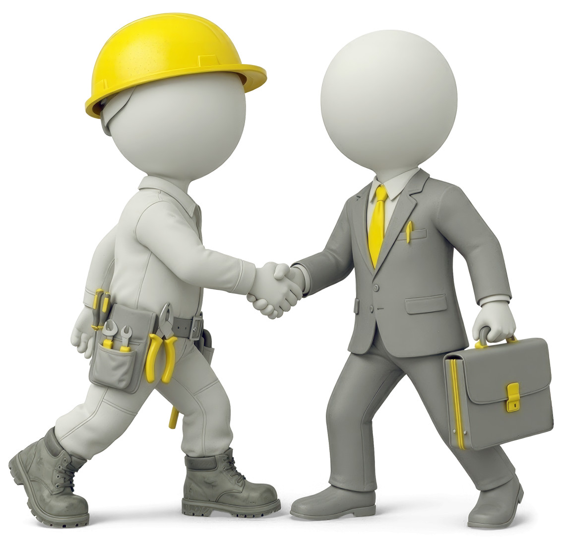Worker Management Partnership - Presentation Clipart