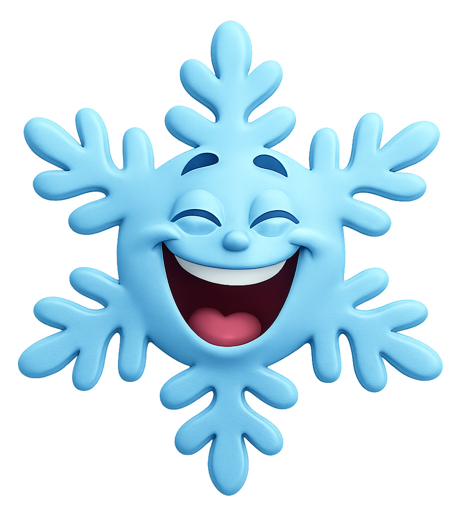 Laughing Snowflake - A Presentation Clipart