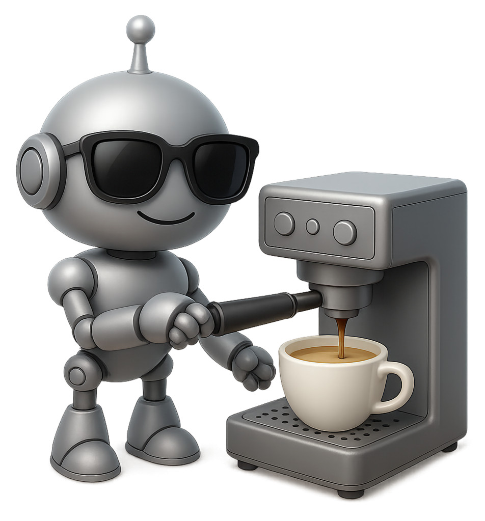 Robot Coffee Making - Clipart for PowerPoint