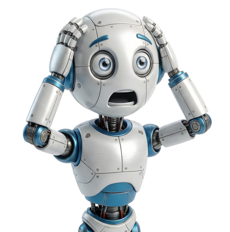 Robot Freaking Out - A Presentation Clipart