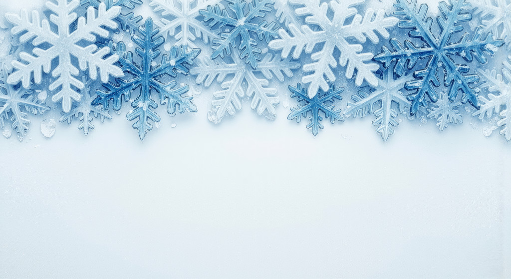 Winter Snowflake Border - A Background for PowerPoint