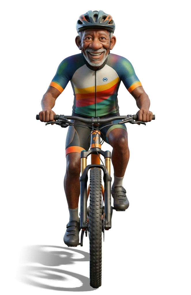 Senior Mountain Biking - A Presentation Clipart