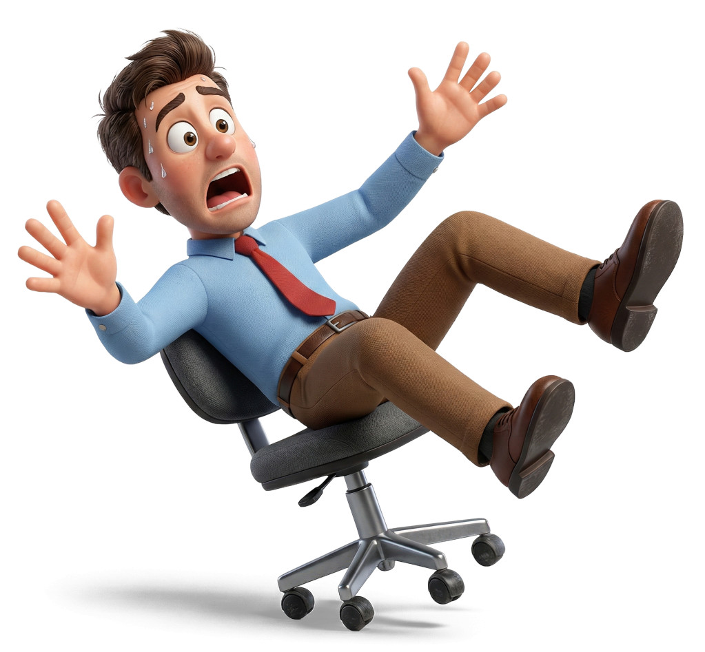 Rolling Chair Tumble - Clipart for PowerPoint