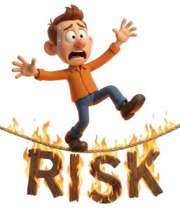 Balancing Risk Visual Metaphor Clipart