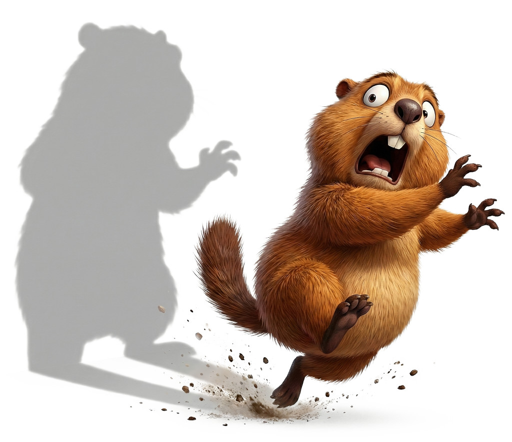 Groundhog Shadow Fear Visual Clipart