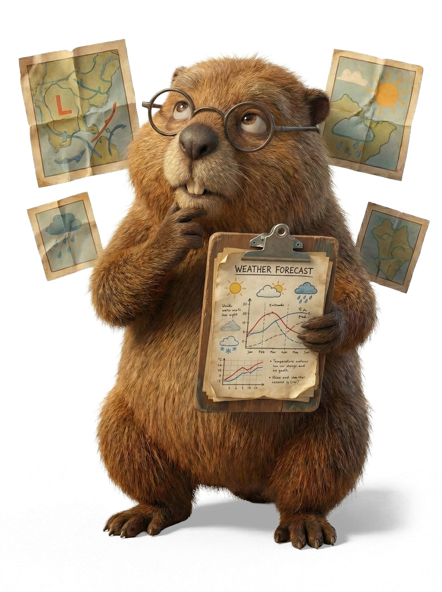 Groundhog Weather Forecast Planning Clipart